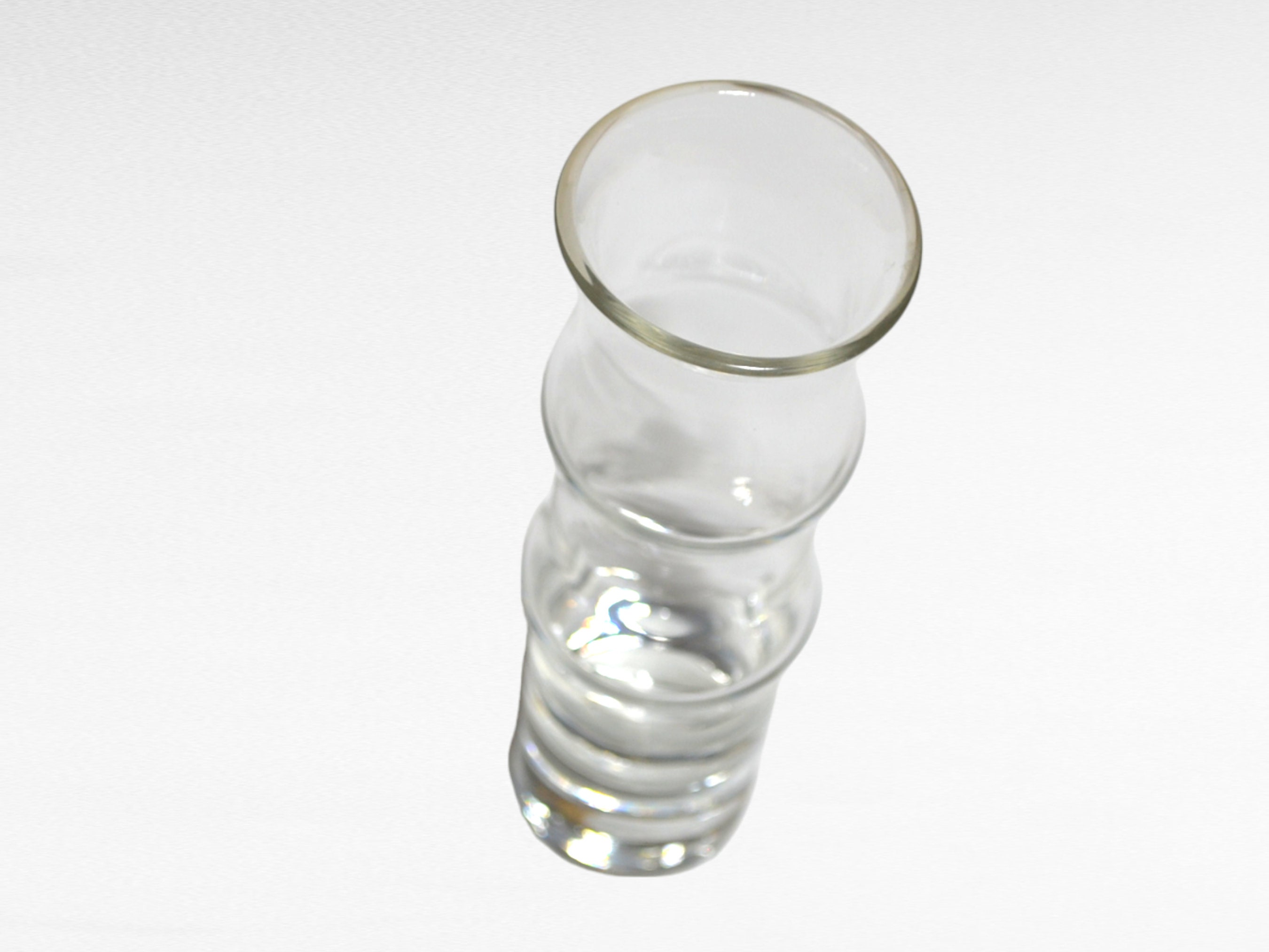 Vintage Clear Glass Bamboo Shaped Bud Vase Weighted Bottom Collectible ...