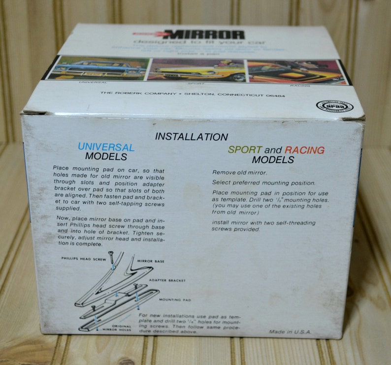 Vintage Roberk Racing Mirror Model 360 Performance Stock Sports ...