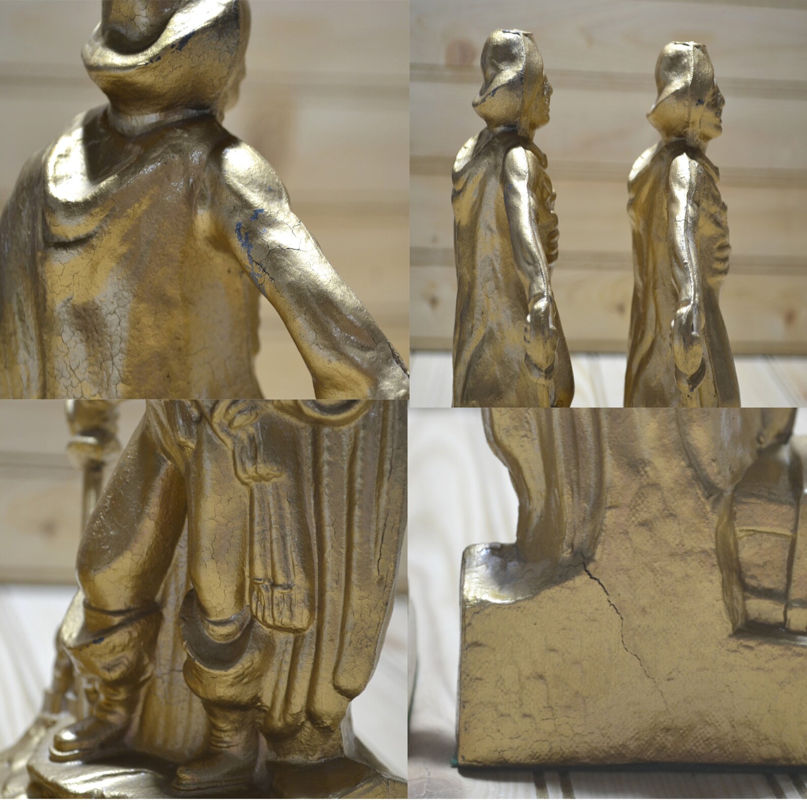 Vintage Casted Metal Bookends Pirate Buccaneer Gold Colored Set of 2 - Etsy