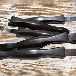 Vintage 5 Piece Cutco Cooking Utensil Hanging Rack Whisk Ladle Slotted ...
