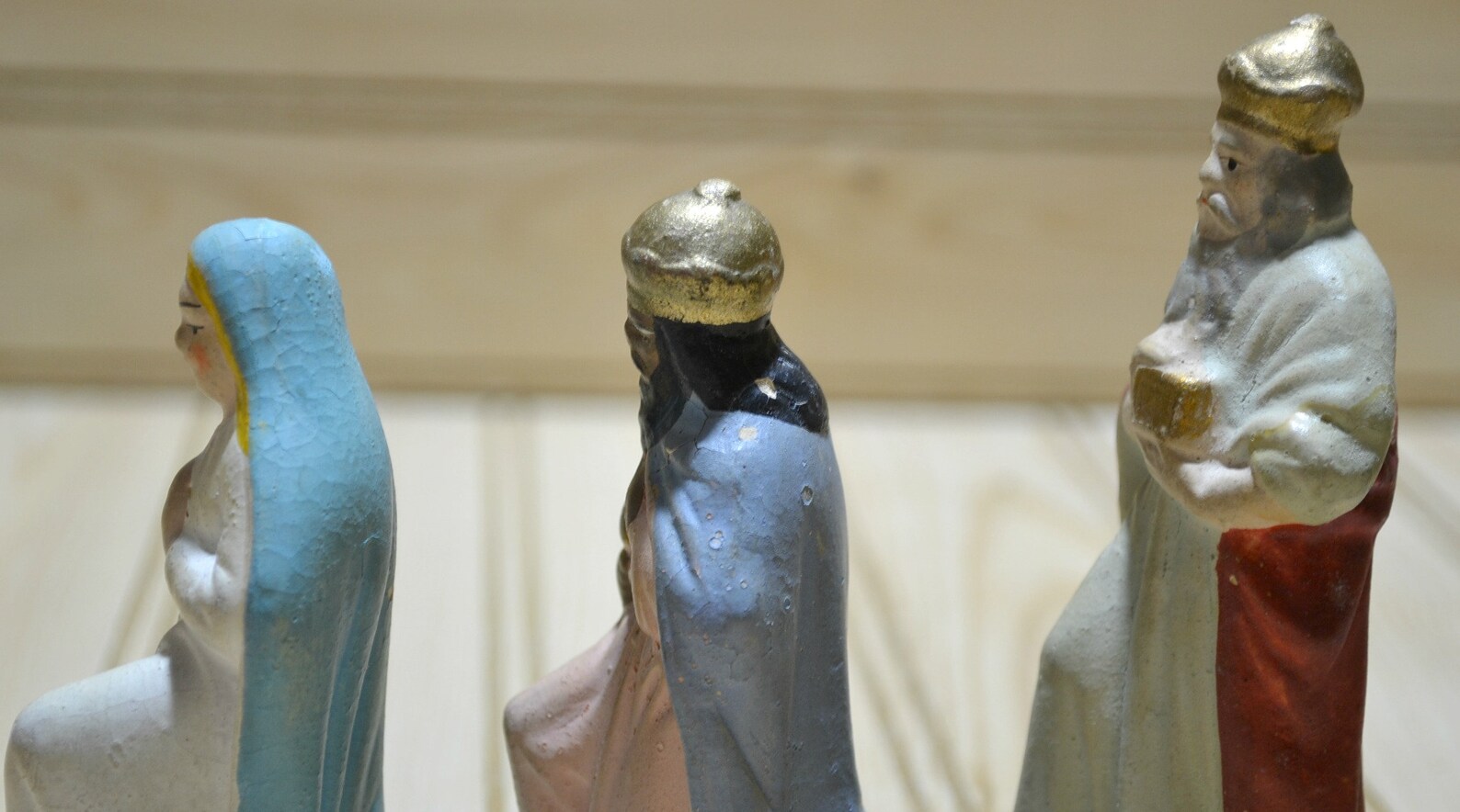 Vintage Paper Mache Nativity Figures Christmas Decoration Holiday Decor ...