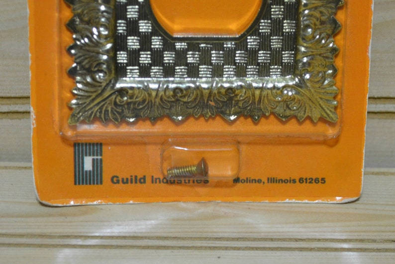 Vintage Gold Plastic Duplex Outlet Cover Electrical Supply 70s Home ...