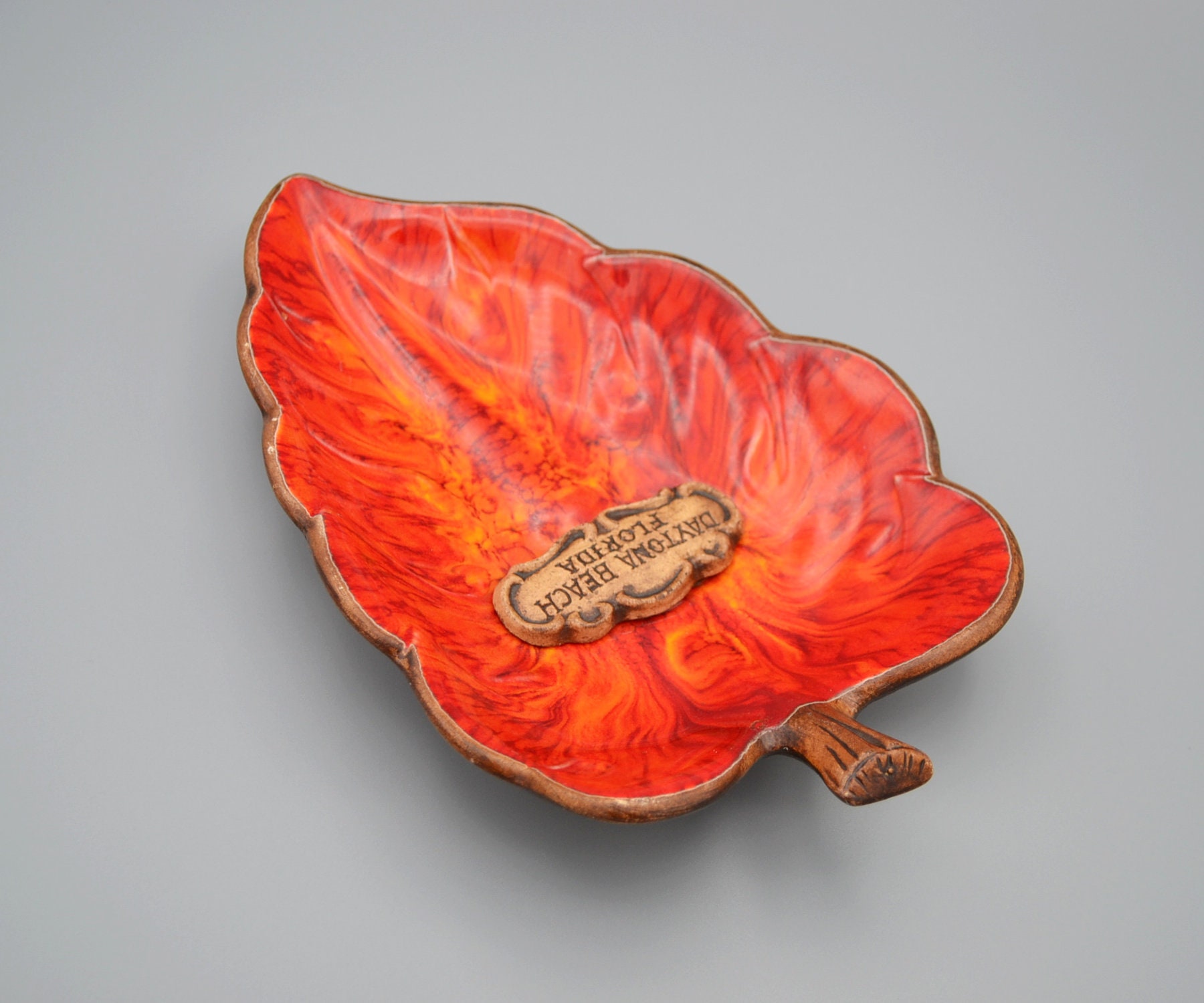 Vintage Treasure Craft Leaf Shape Daytona Beach Florida Souvenir ...