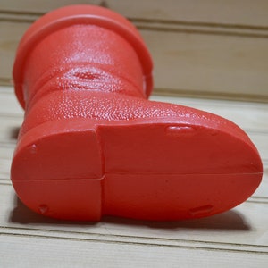 Vintage Molded Red Plastic Santa Boot Christmas Decoration Collectible ...