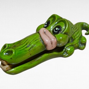 Vintage Atlantic Mold Gator Paper Clip Clothespin Recipe Letter Note ...