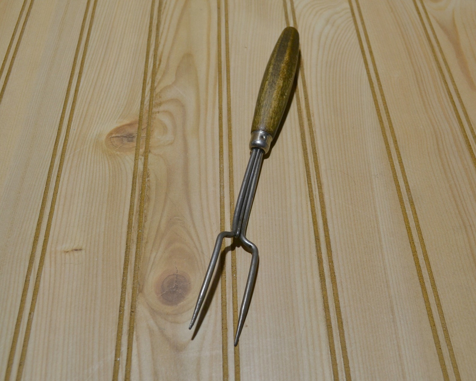Vintage Antique Wooden Handle Metal Meat Fork Farmhouse Rustic - Etsy