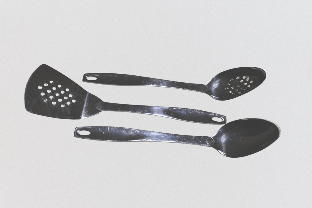 Vintage 1990s Oneida Stainless Kitchen Cooking Utensils Tools Slotted ...