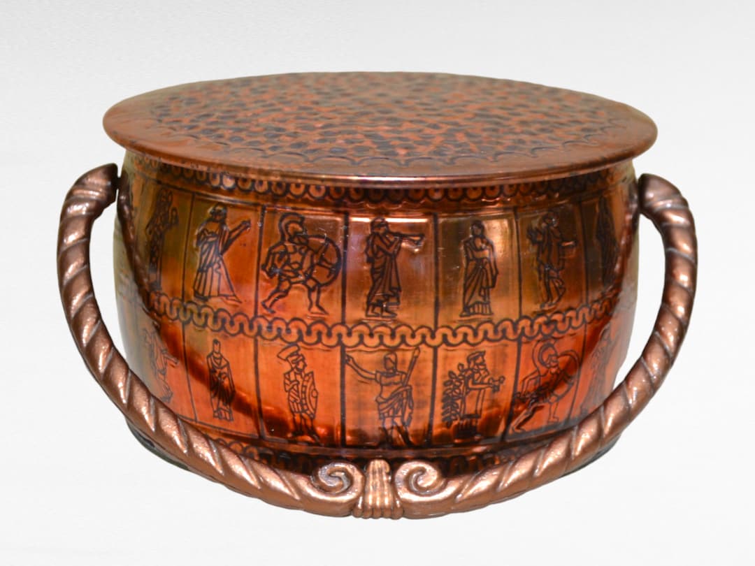 Vintage Copper Colored Biscuit Cookie Tin Fricke & Nacke Made in W ...