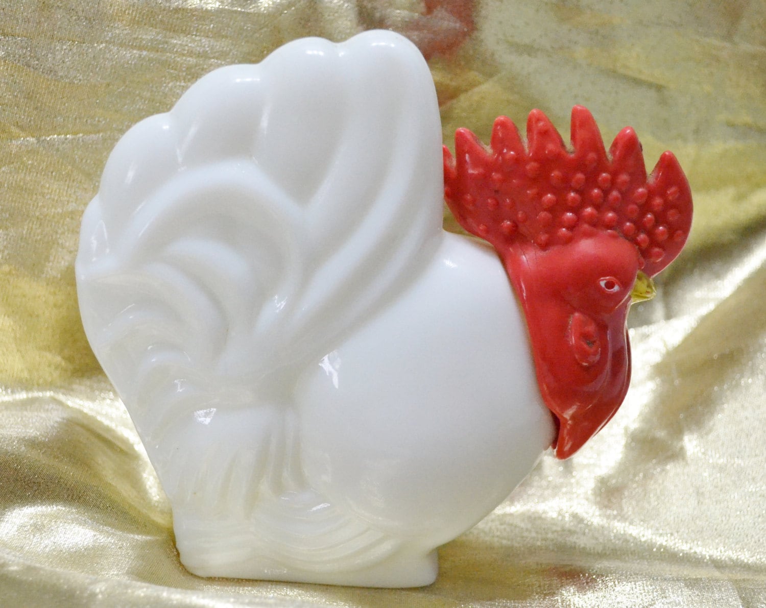 Vintage Milk Glass Rooster Bottle Avon Collectible - Etsy