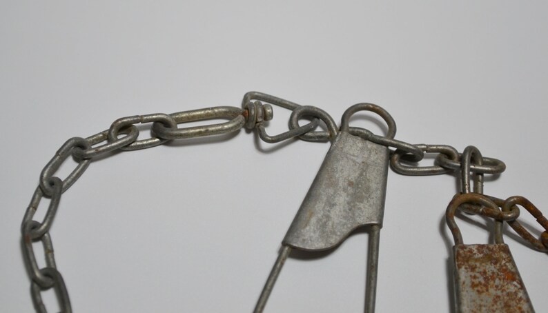 Vintage Rustic Metal Chain Fish Stringer Holder 9 Hooks Old - Etsy
