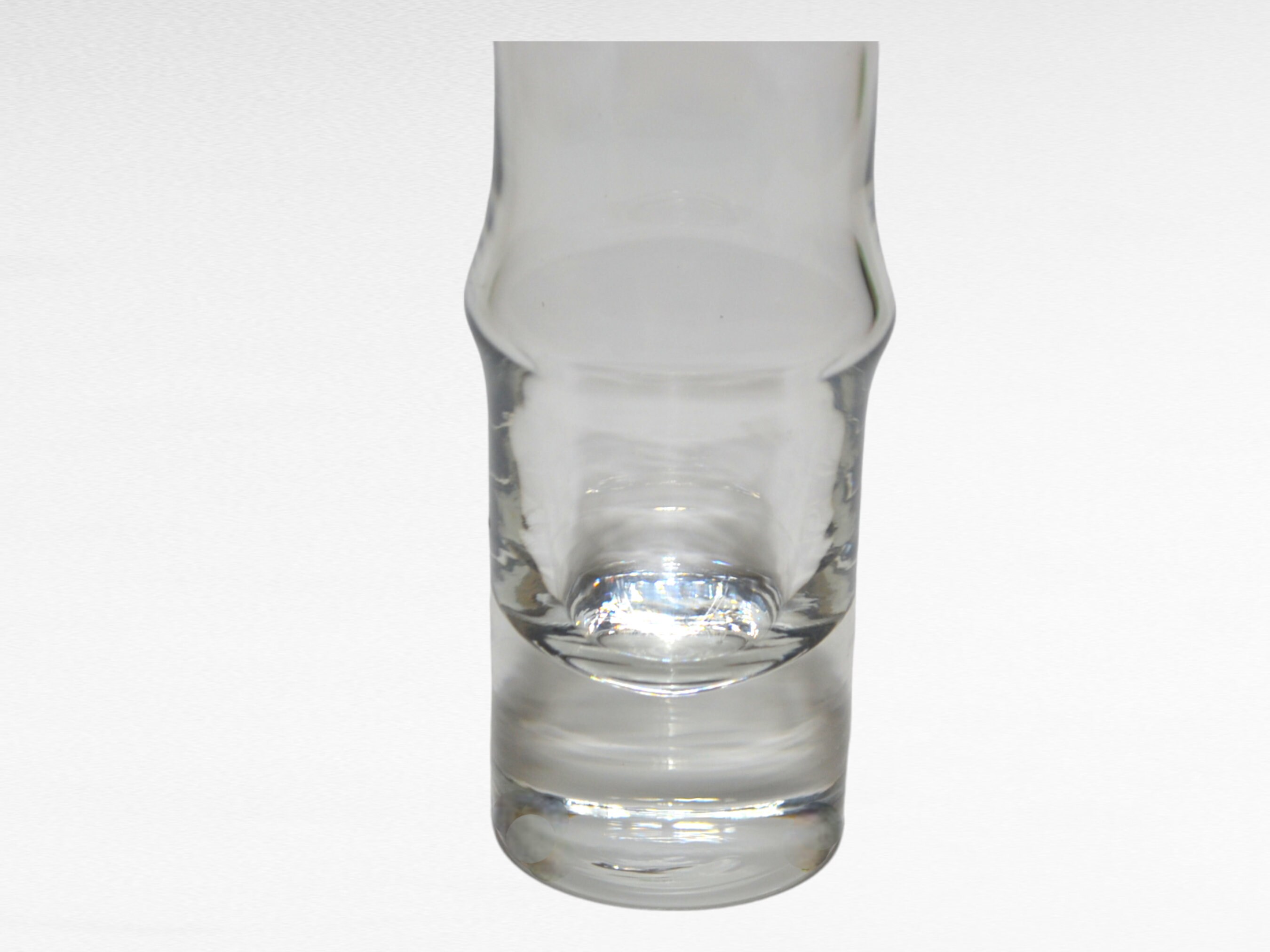 Vintage Clear Glass Bamboo Shaped Bud Vase Weighted Bottom Collectible ...