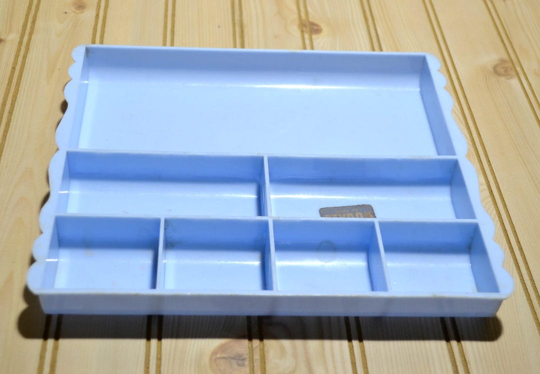 Vintage Plastic Styron Vanity Cosmetic Jewelry Office Bath Desk Tray ...
