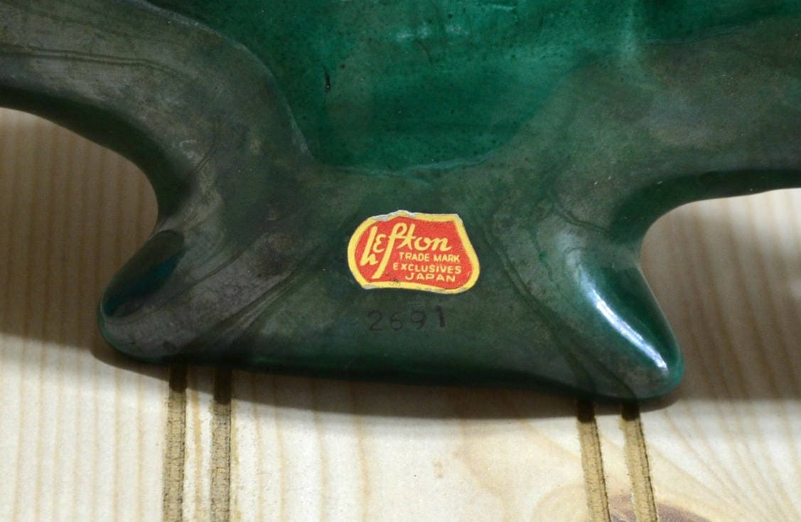 Vintage Lefton Tree Shaped Green Holly Dish Christmas Pine Candy Nuts ...