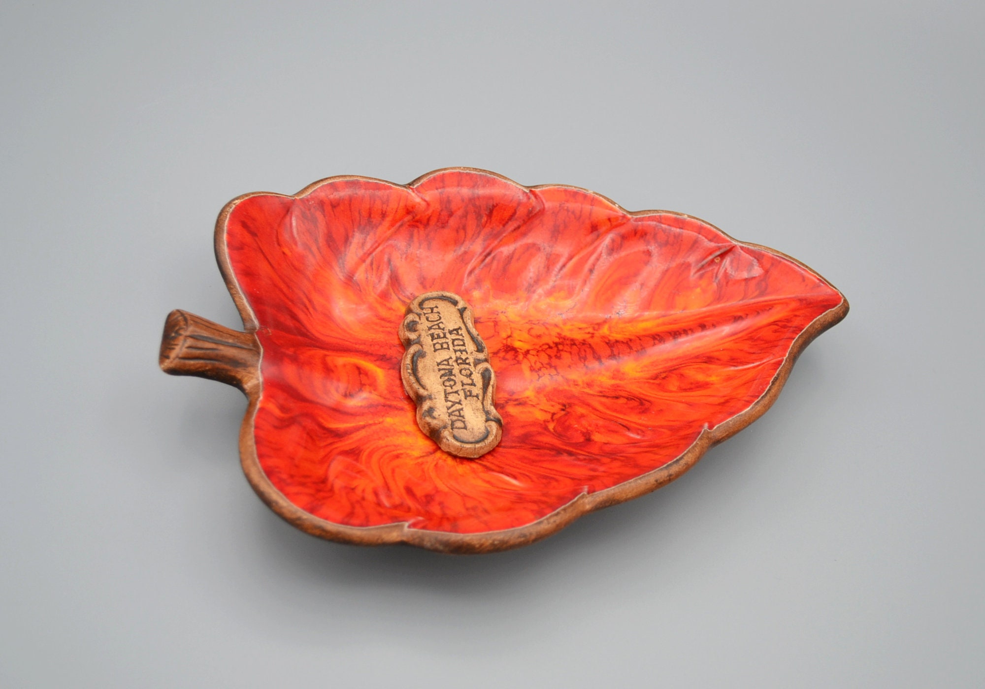 Vintage Treasure Craft Leaf Shape Daytona Beach Florida Souvenir ...