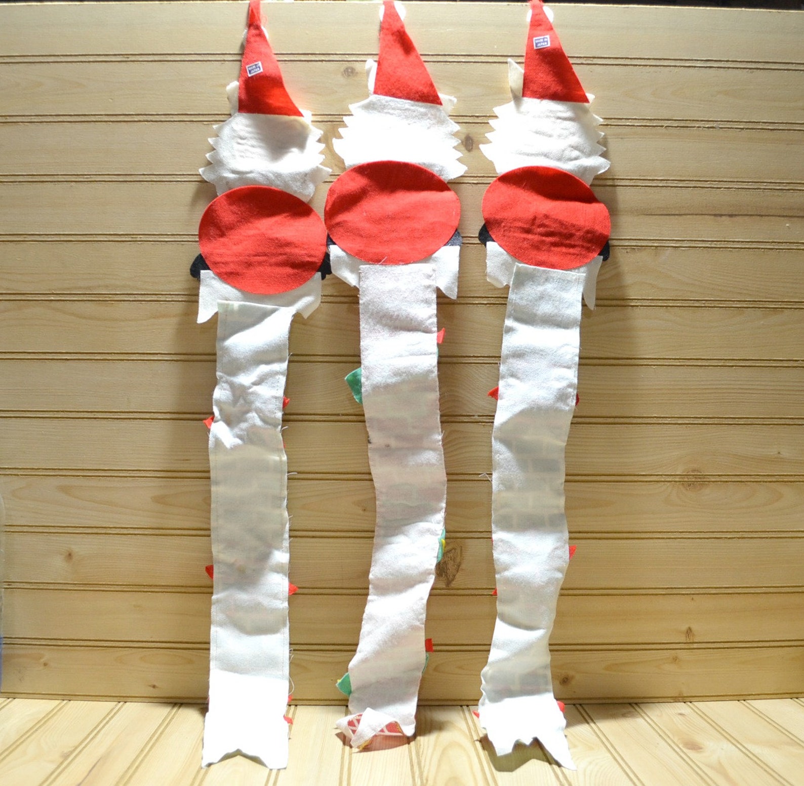 Vintage Felt Santa Door Ringer Hanger Jingle Bells Christmas Decoration ...