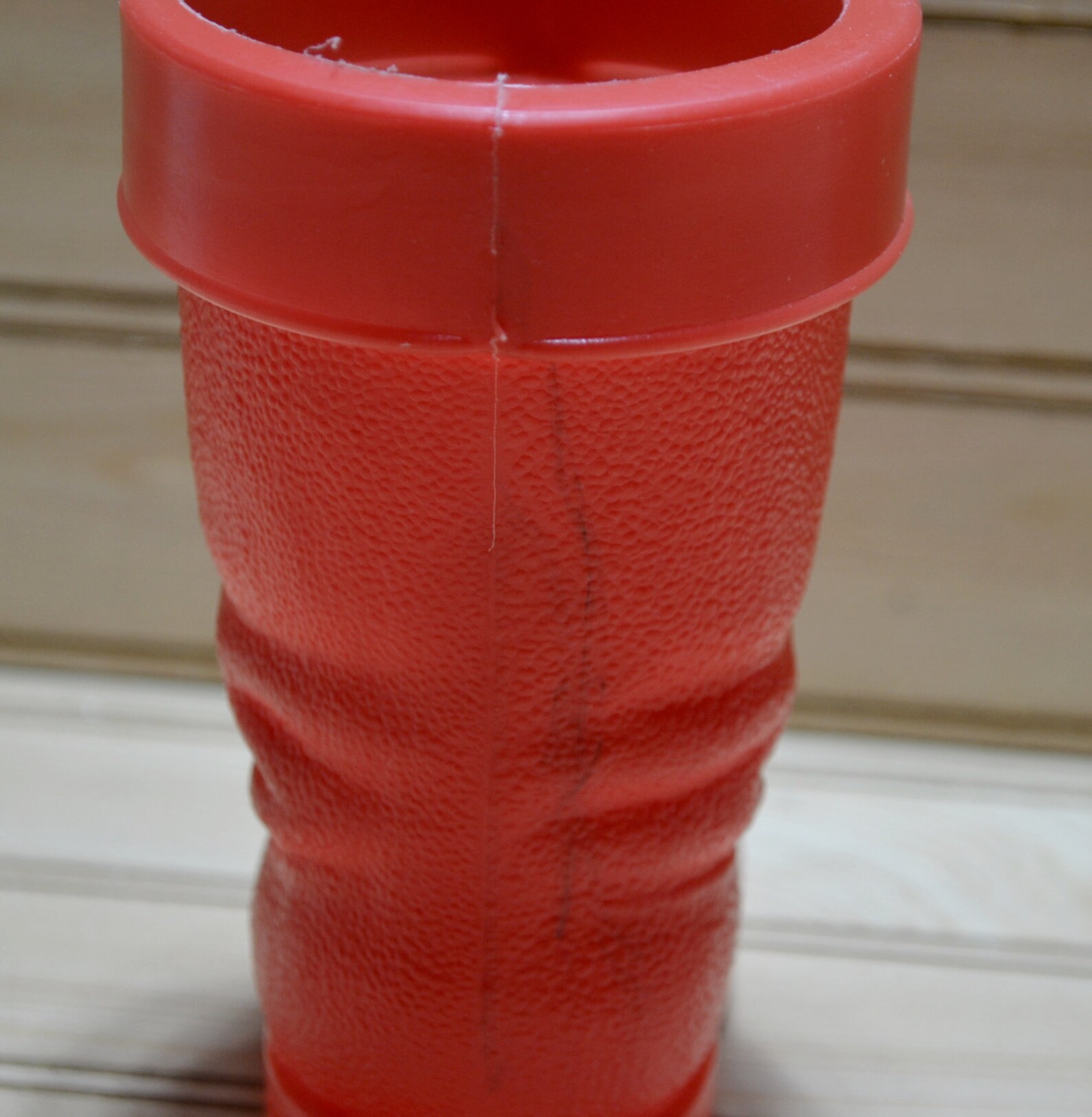 Vintage Molded Red Plastic Santa Boot Christmas Decoration Collectible ...