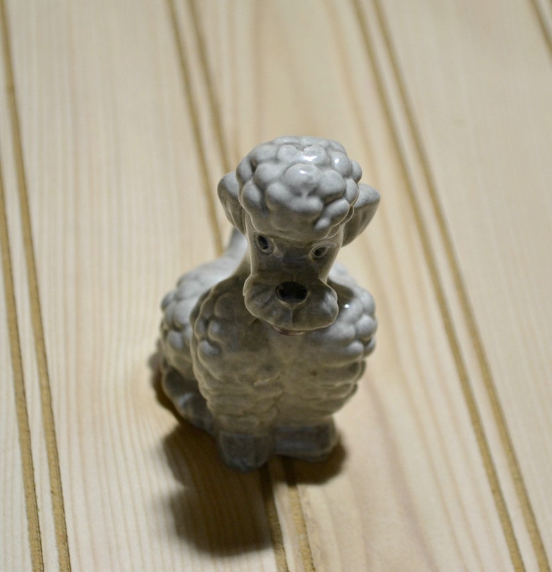 Vintage Goebel Poodle Figurine Gray Grey Dog Animal Figure Statue W ...