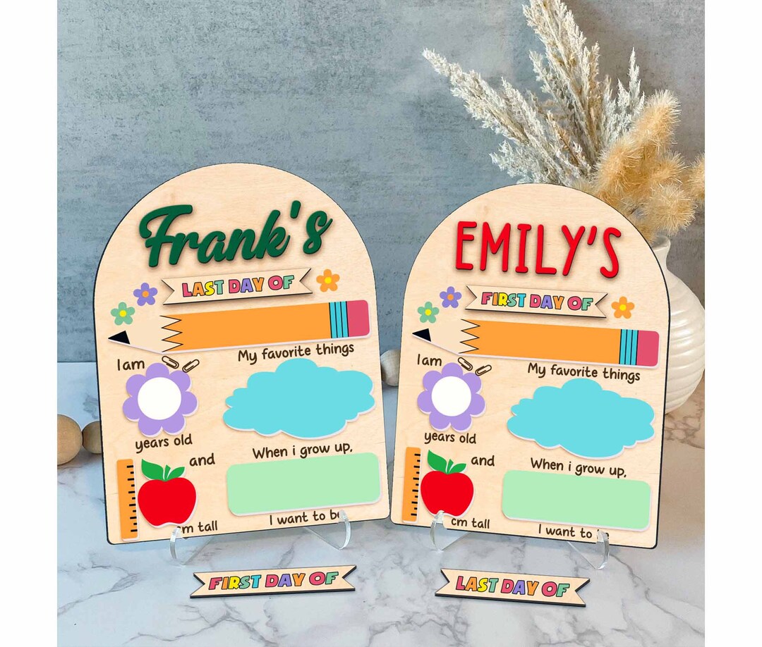 First Day Of School Sign Personalized School Sign Kindergarten First Day Of School Sign First