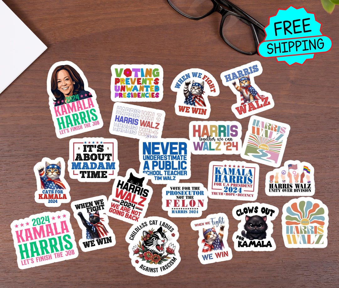 20 Packs President Kamala Harris 2024 Stickers, Kamala Harris Stickers ...