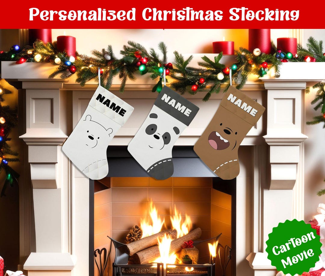 Custom Cartoon Christmas Family Stockings 2024, Personalized Family ...