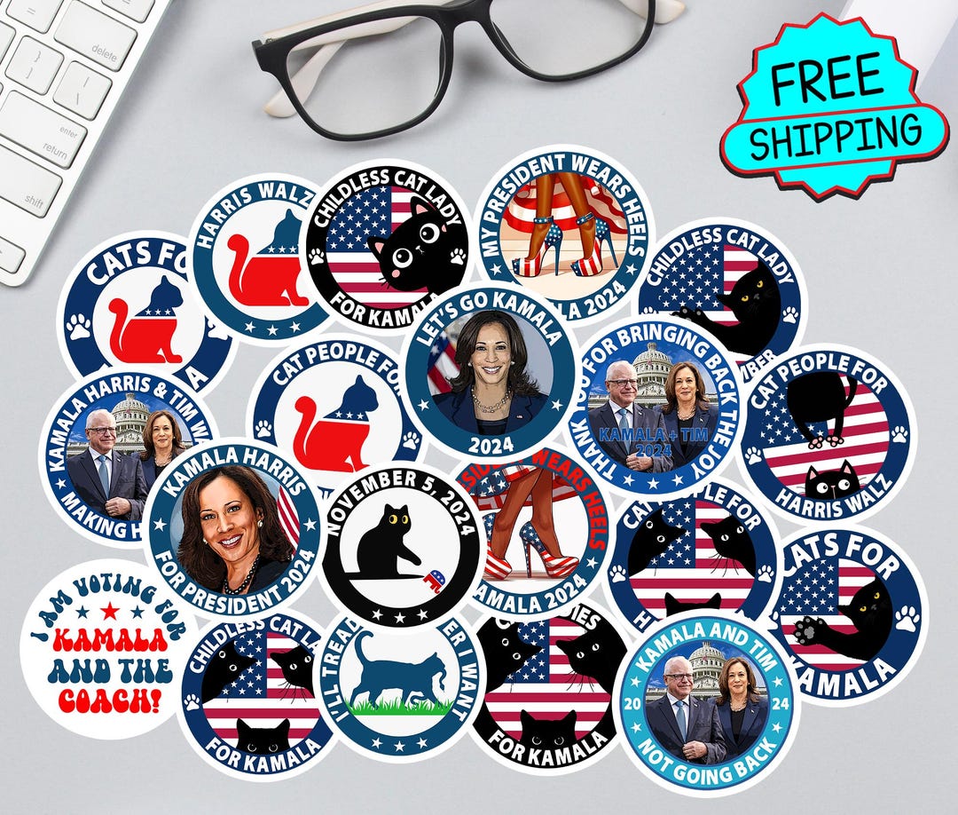 Kamala Harris Stickers, Harris Walz 2024 Stickers, President Kamala ...
