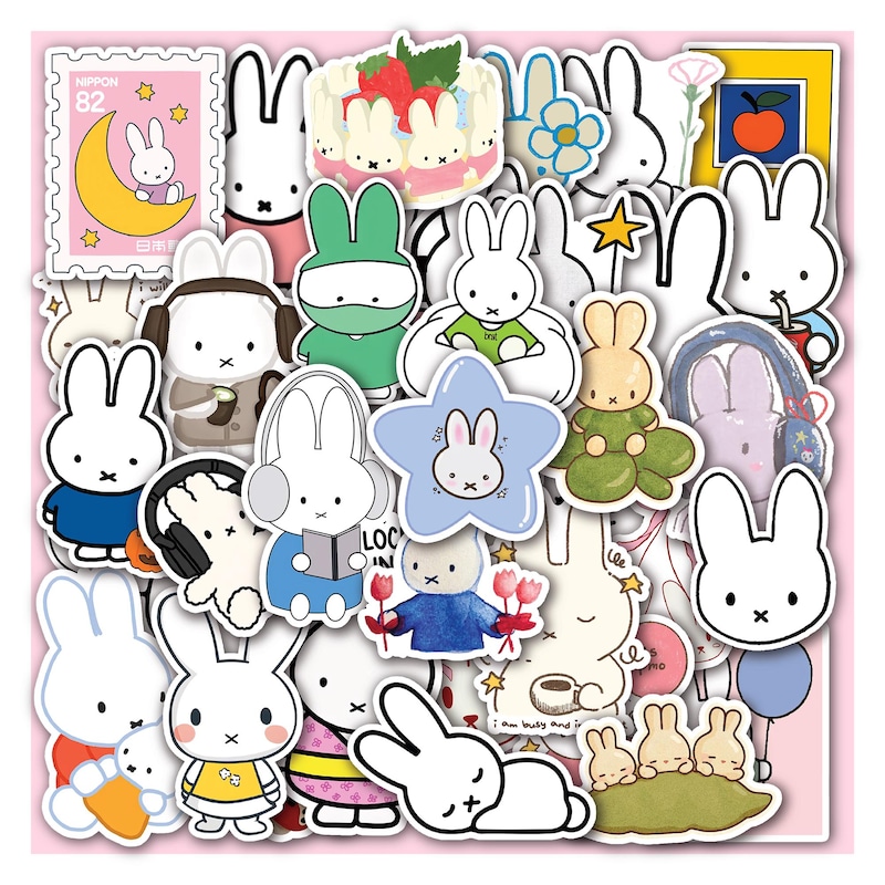 Aesthetic Miffy Stickers - Etsy