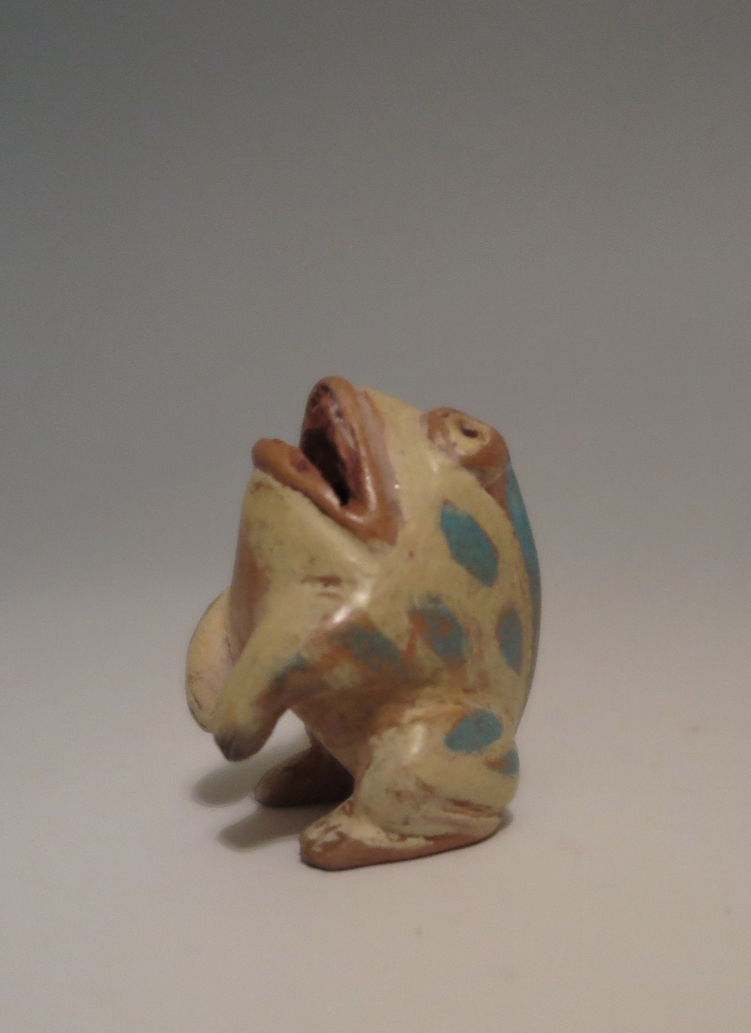 Hand Carved Spotted Ceramic Frog - Etsy