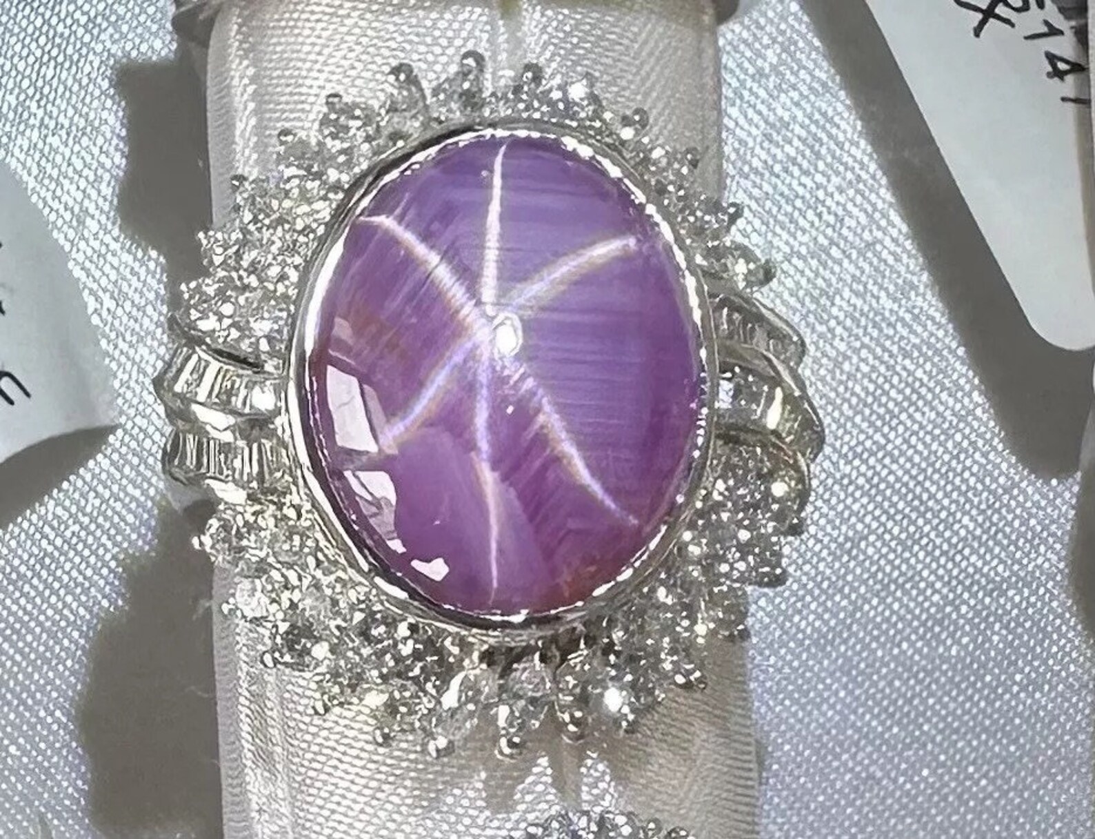 An Exquisite 12.60ct Star Ruby & Diamond Platinum Ring - Etsy