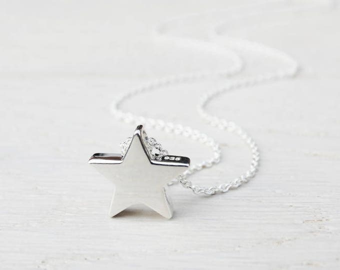 As New Solid Silver Star Pendant Necklace 45cm - Etsy Canada