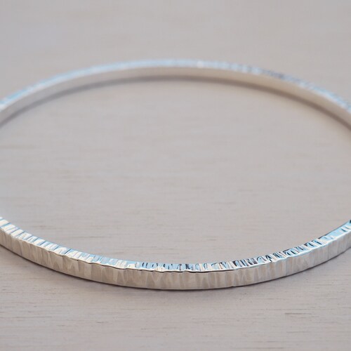 Solid Silver Bangle Sterling Silver - Etsy UK
