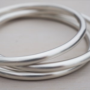 Chunky Solid Silver Bangle, Sterling Silver - Etsy UK