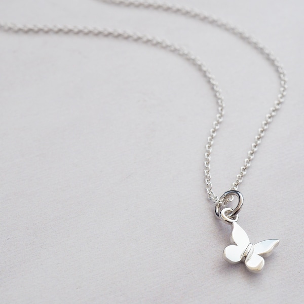 Butterfly Necklace Silver - Etsy