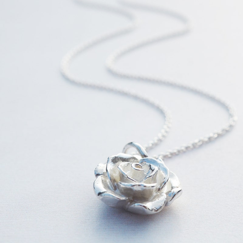 Rose Necklace - Etsy