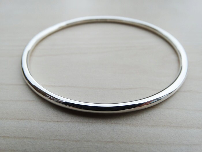 Solid Silver Bangle Sterling Silver - Etsy