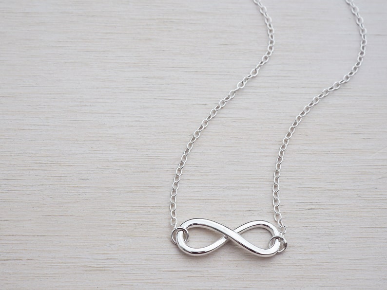 Silver Infinity Necklace Sterling Silver | Etsy