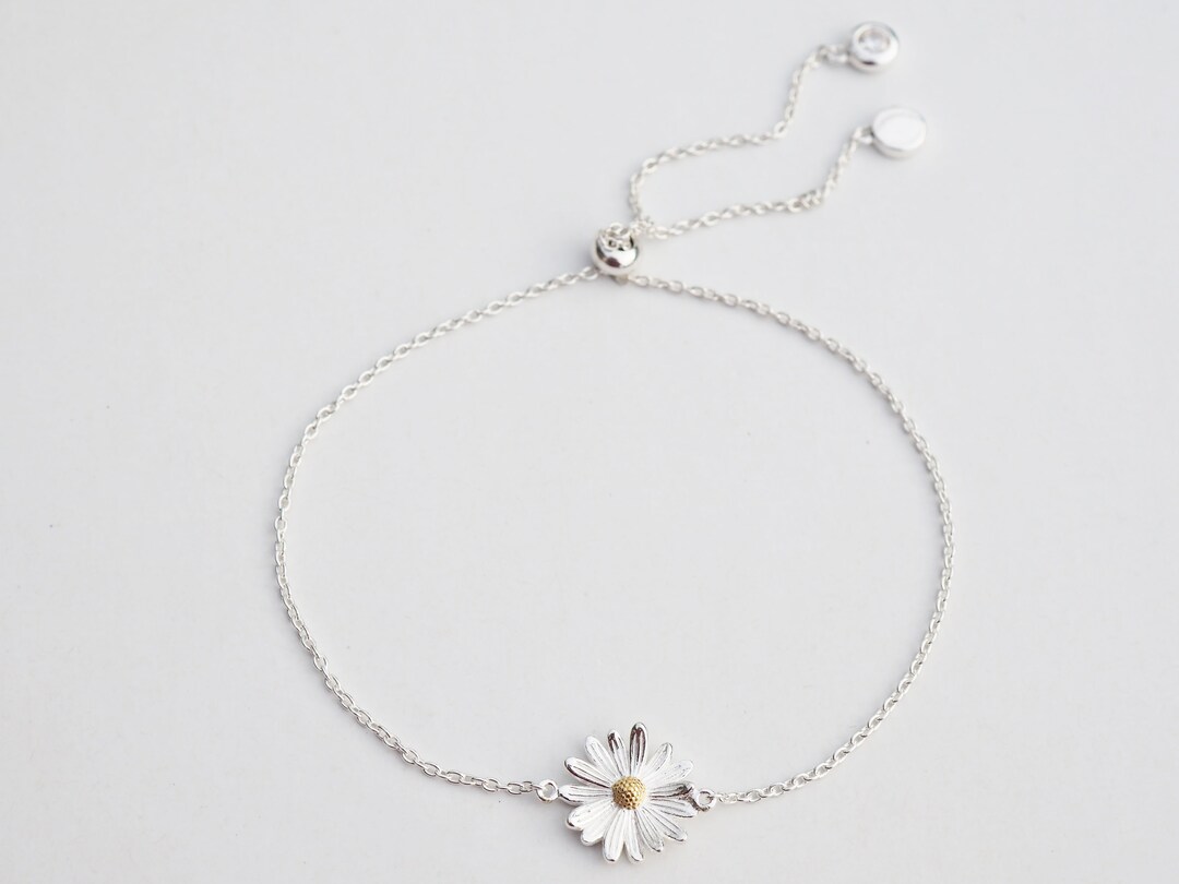 Daisy Slider Bracelet | Sterling Silver - Etsy
