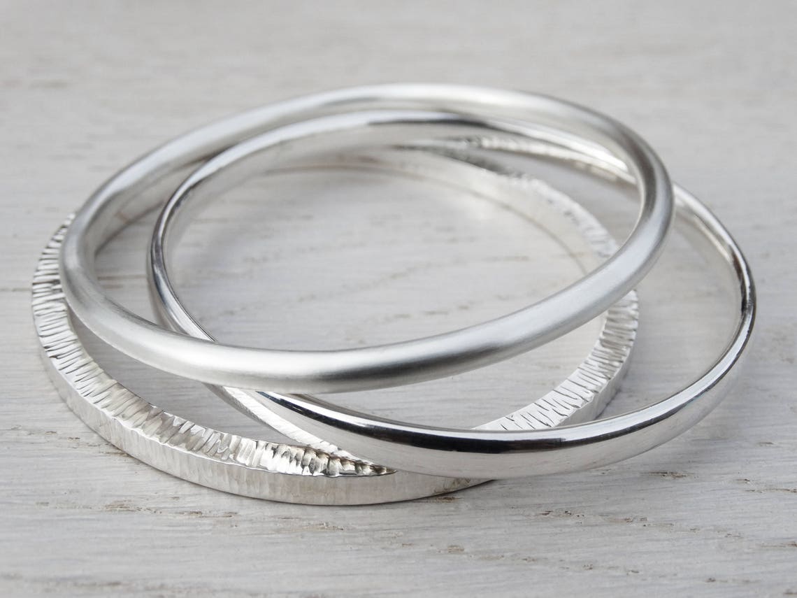 Chunky Silver Bangle, Solid Silver Heavy Bangle, Sterling Silver - Etsy