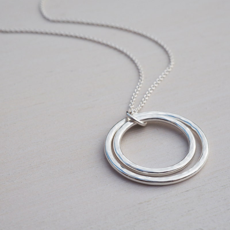 Long Silver Necklace - Etsy