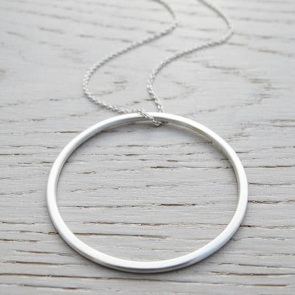 Long Silver Necklace - Etsy