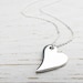 Solid Silver Heart Necklace | Sterling Silver - Etsy