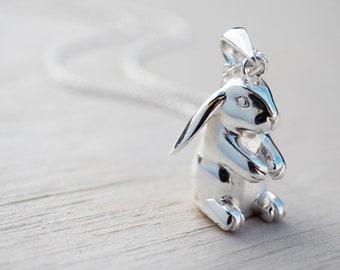 Rabbit Necklace - Etsy