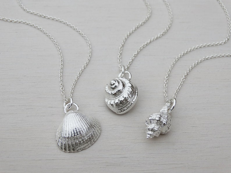 Silver Shell Necklace Whelk Seashell Sterling Silver - Etsy Silver Shell Necklace Whelk Seashell Sterling Silver - Etsy