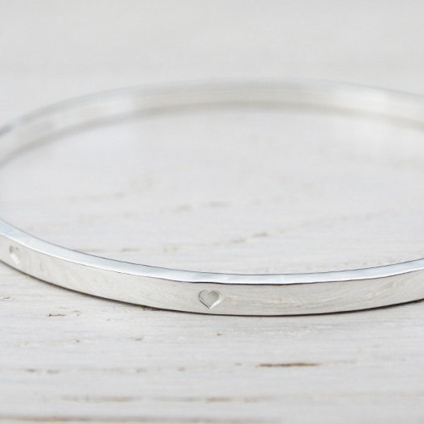 Silver Bangle - Etsy