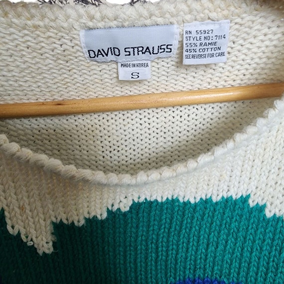 David Strauss 1980s Splash Cup Design Sweater Vest Nw… - Gem