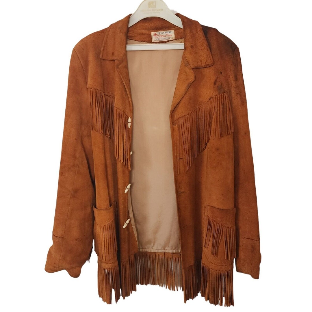 1950s Vintage Mickey Mouse Fringe Suede Western Jacket Frontierland - Etsy