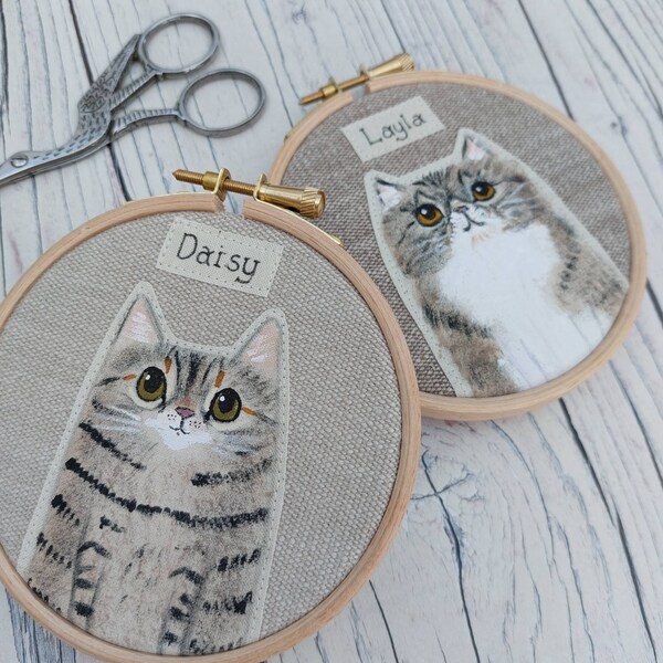 Hand Painted Cat - Etsy