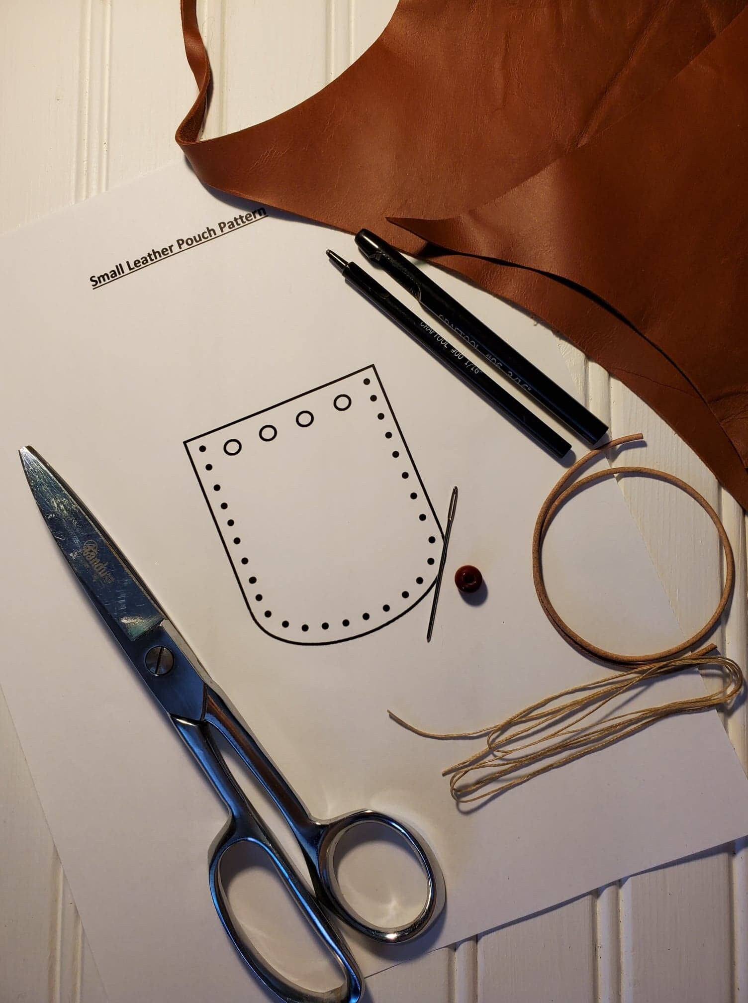 Small Leather Pouch Pattern With Instructions | Etsy