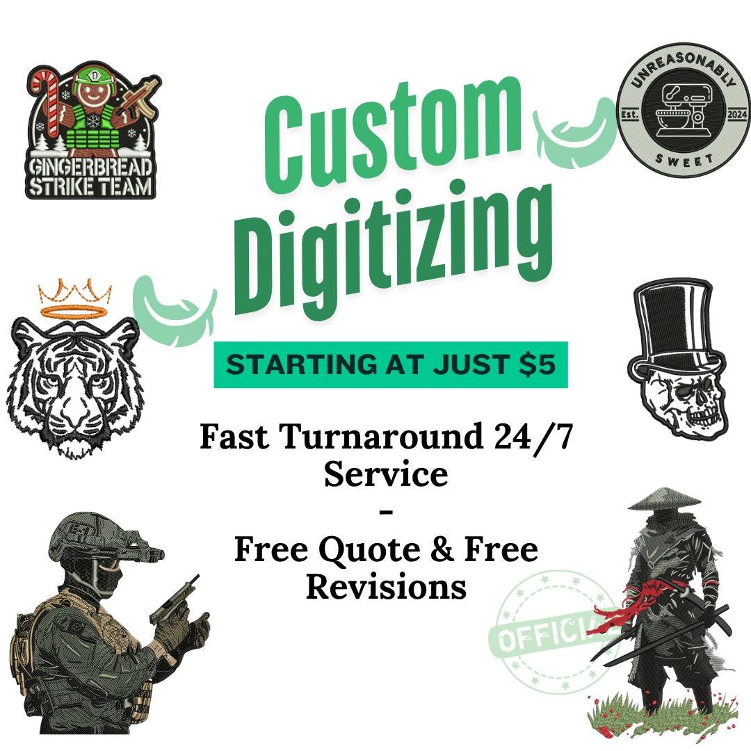 Custom Embroidery Digitizing Service | DST, PES, EXP File Logo ...