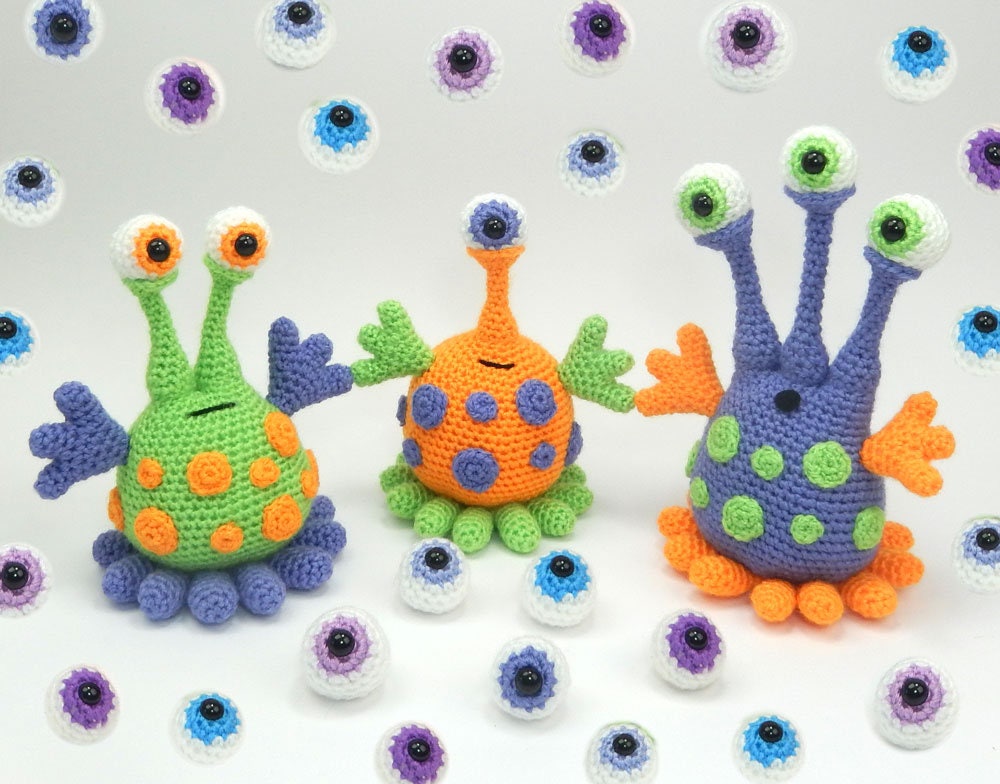 Spotty Dotty and Lotty Monsters Amigurumi Crochet Pattern - Etsy UK