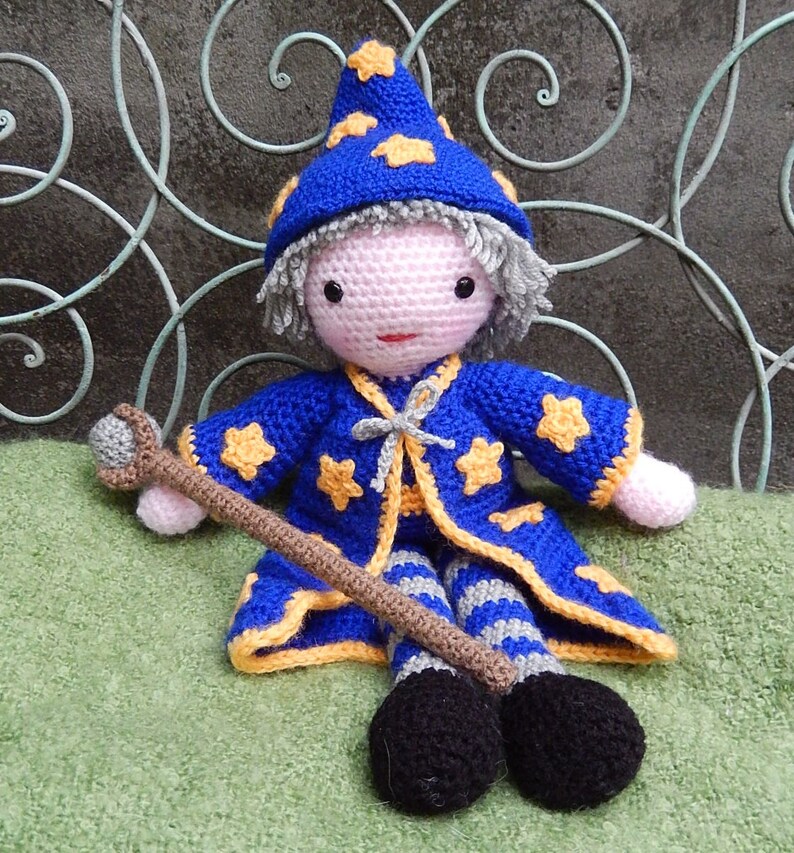Merlin & Hoots Wizard and Owl Dolls Amigurumi Crochet - Etsy